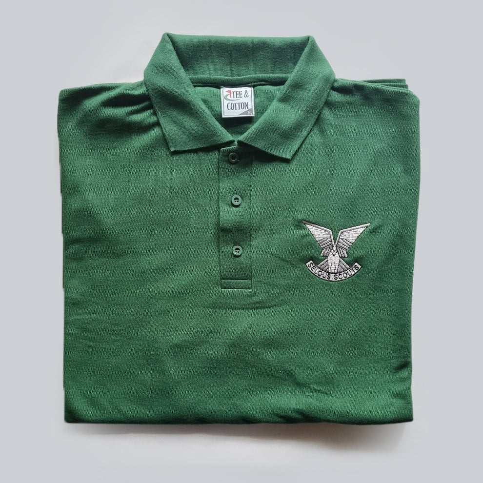 Golf Shirt - Green - Selous Scouts logo – The Selous Scouts Regimental ...