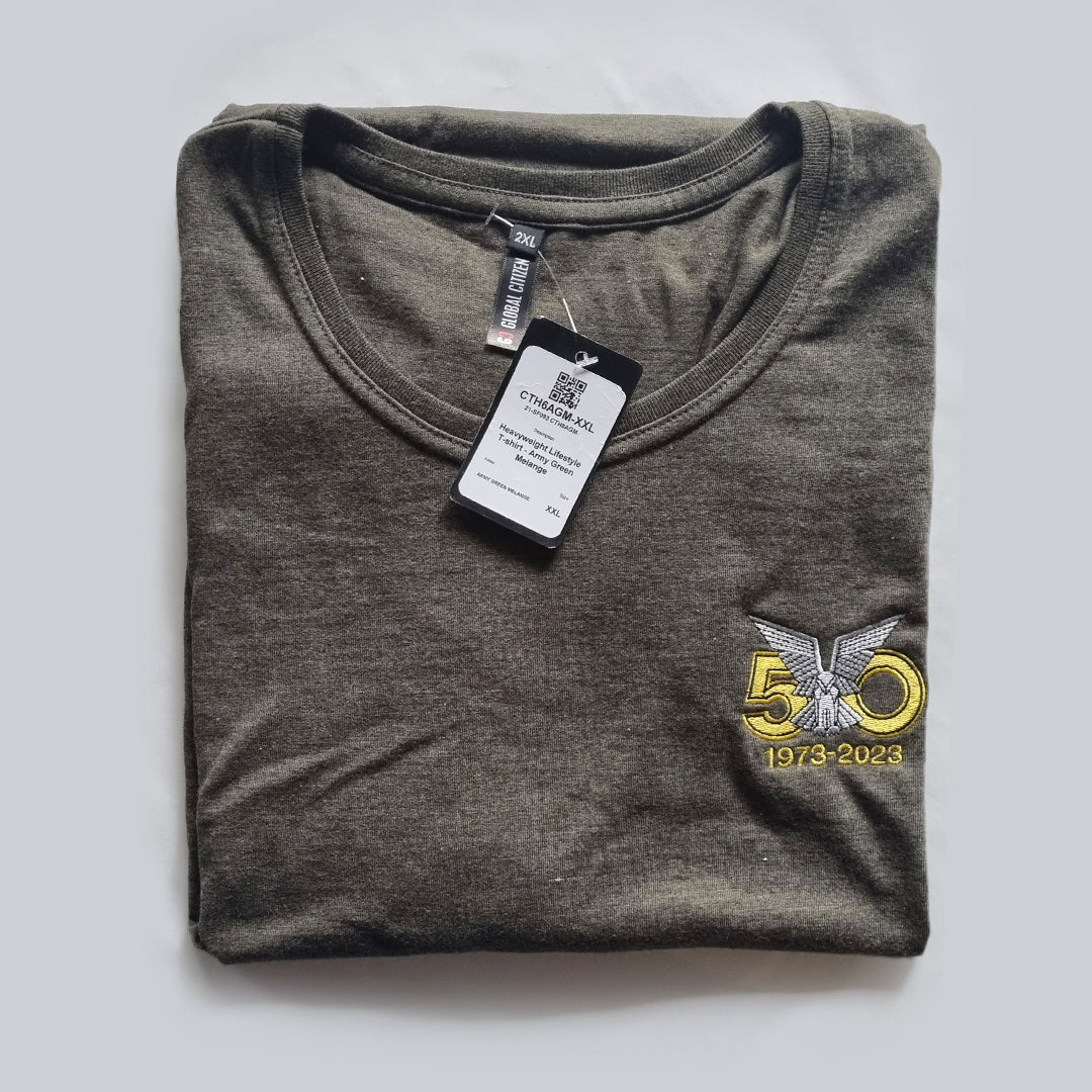 T-Shirt - Green - Selous Scouts 50 Year logo – The Selous Scouts ...